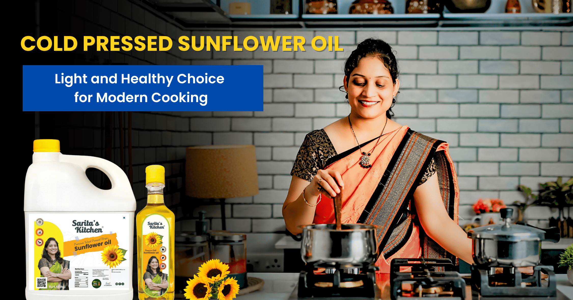 Cold-Pressed Sunflower Oil - Light, Healthy Cooking Choice