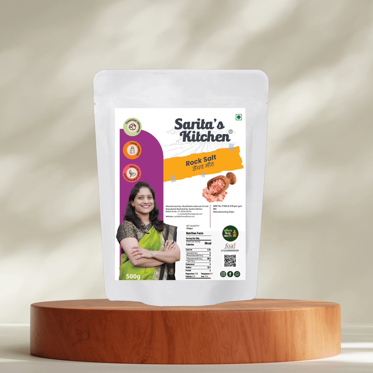 Natural & Pure Sendha Namak | Rock Salt at Sarita's Kitchen